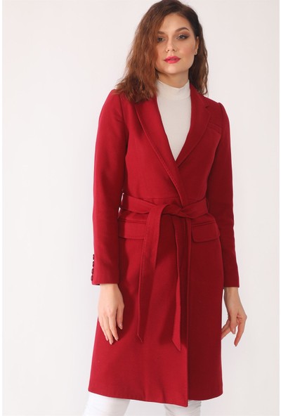 Dewberry Z6628 Dewberry Bayan Palto-Bordo Dewberry Z6628 Dewberry Bayan Palto-Bordo