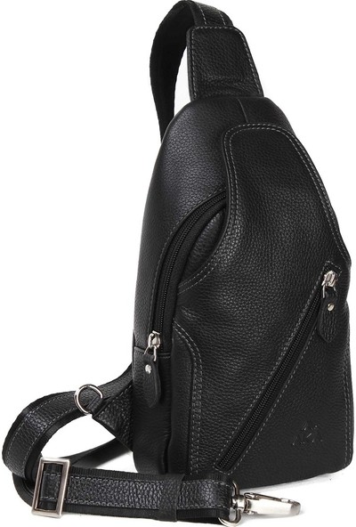 Aka Deri Floter Siyah - Omuzdan Askılı Deri Çanta 313 Aka Deri Floter Siyah - Omuzdan Askılı Deri Çanta 313