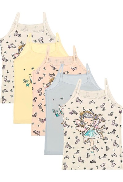 Donella 5'li Peri Kızı Baskılı Kız Çocuk Atlet - 4371917EH-5LI Renkli 2 - 3 Yaş Donella 5'li Peri Kızı Baskılı Kız Çocuk Atlet - 4371917EH-5LI Renkli 2 - 3 Yaş