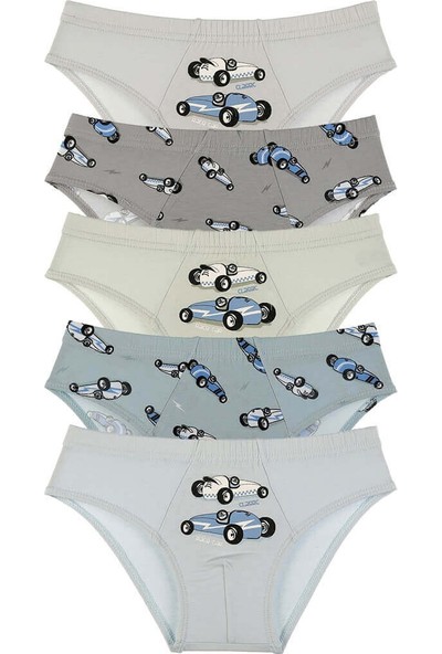 Donella 5'li Araba Baskılı Erkek Çocuk Külot - 7671901RC-5LI Renkli 2 - 3 Yaş