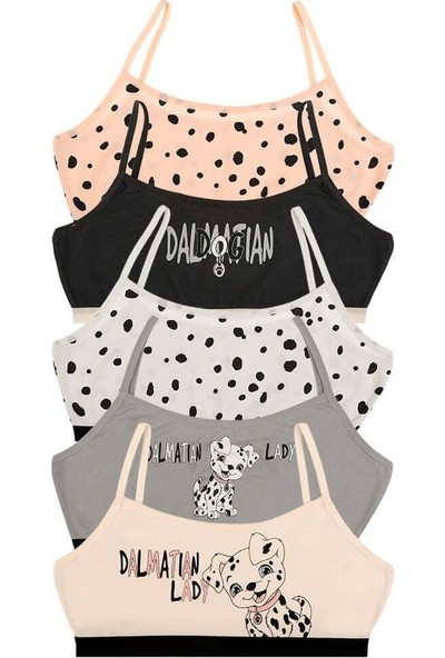 Donella 5'li Dalmaçya Baskılı Kız Çocuk Body - 5971918DL-5LI Renkli 12 - 13 Yaş
