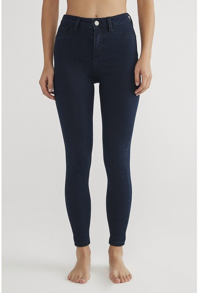Penti Koyu Denim Push Up Termal Tayt Penti Koyu Denim Push Up Termal Tayt
