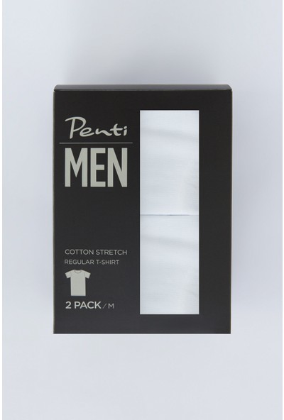 Penti Erkek Optik Beyaz Basic Regular 2'li Tişört Penti Erkek Optik Beyaz Basic Regular 2'li Tişört
