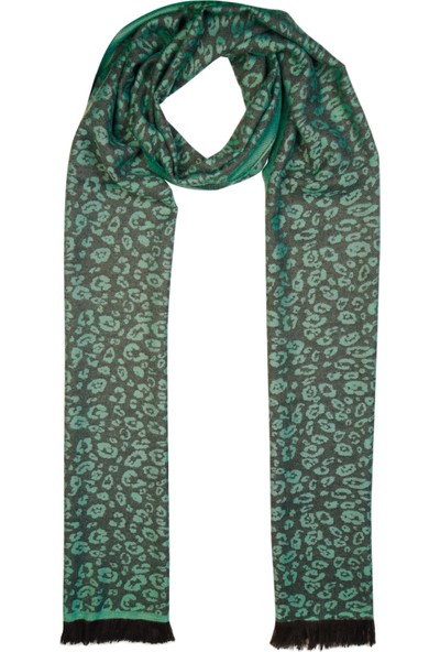 Esgue Desenli Yeşil Erkek Bambu Şal