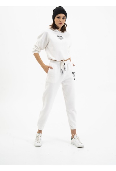 Loukai Nasa Baskılı Crop Eşofman Takımı