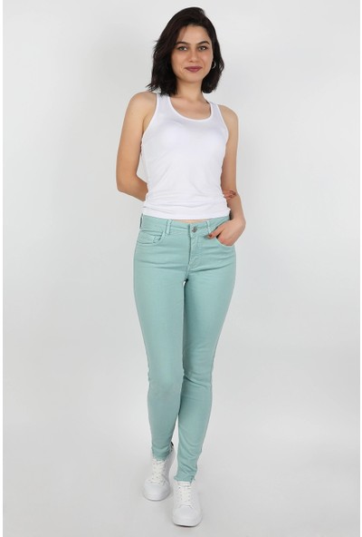 Balins Gabardin Pantolon Su Yeşili