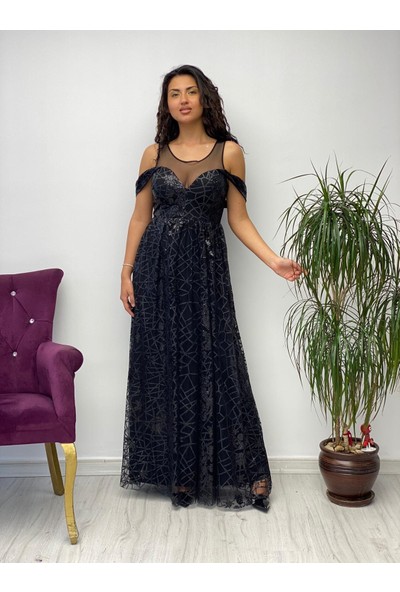 Gökmen Kotan Simli Abiye Siyah