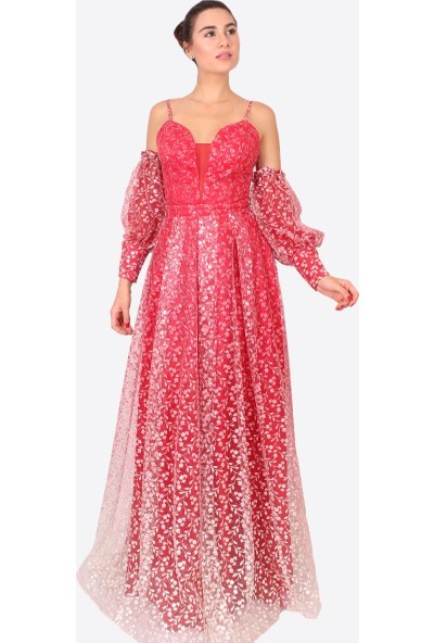 Gzn Fashion Abiye Elbise Kırmızı
