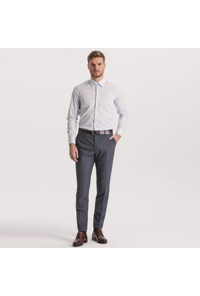 Hateko Süper Dar Kesim Mavi Kumaş Pantolon Hateko Süper Dar Kesim Mavi Kumaş Pantolon