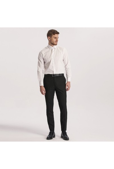 Hateko Süper Dar Kesim Siyah Kumaş Pantolon Hateko Süper Dar Kesim Siyah Kumaş Pantolon