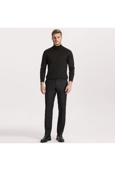 Hateko Dar Kesim Siyah Kumaş Pantolon