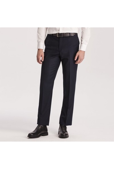 Hateko Klasik Kesim Lacivert Mat Kumaş Pantolon Hateko Klasik Kesim Lacivert Mat Kumaş Pantolon