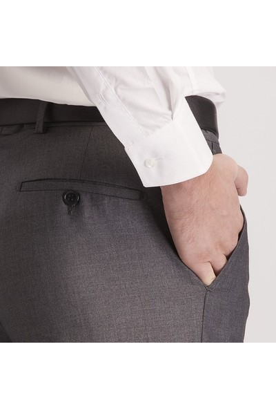Hateko Klasik Kesim Gri Mat Kumaş Pantolon Hateko Klasik Kesim Gri Mat Kumaş Pantolon