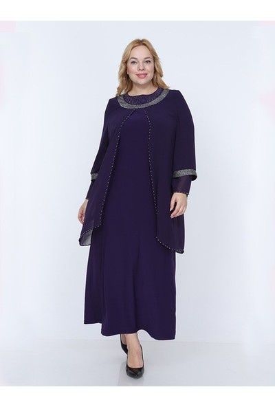 Perya Sim ve Taş Işlemeli Şifon Abiye Elbise Mor Kadın Giyim Perya Sim ve Taş Işlemeli Şifon Abiye Elbise Mor Kadın Giyim