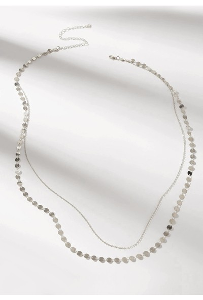 Hane14 Shine Minik Pullu Bel Zinciri 2'li Silver Hane14 Shine Minik Pullu Bel Zinciri 2'li Silver