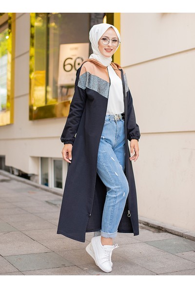 Tofisa Kadın Garnili Kap - Siyah Vizon - Tofisa