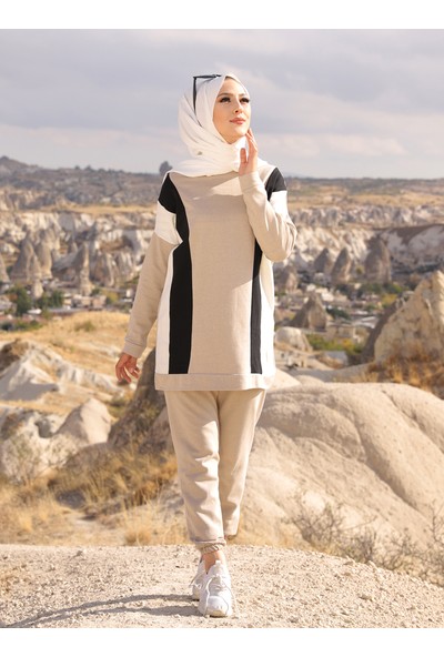 Tofisa Kadın Ikili Eşofman Takımı - Bej - Tofisa Tofisa Kadın Ikili Eşofman Takımı - Bej - Tofisa