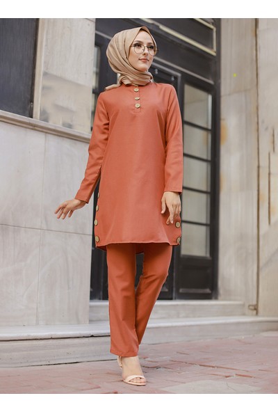 Tofisa Kadın Tunik&Amp;Amp;Pantolon Ikili Takım - Kiremit - Tofisa