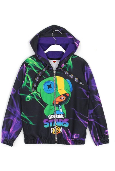 Brawl Stars Leon Baskılı Erkek Çocuk Ceket 4 - 8 Yaş Aralığı Siyah Brawl Stars Leon Baskılı Erkek Çocuk Ceket 4 - 8 Yaş Aralığı Siyah