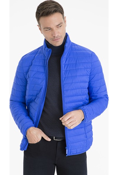 Pierre Cardin Erkek Saks Mavi Standart Fit Sentetik Mont 50230424-Vr045