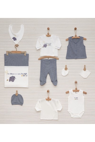 Bebbek 10 Lu Erkek Bebek Hastane Çıkış Seti