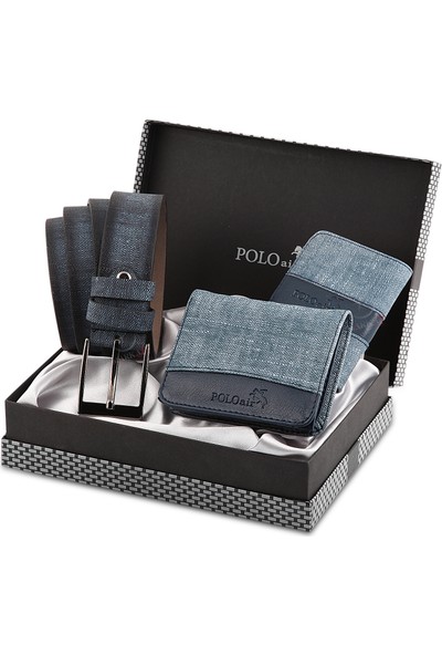 Polo Air Erkek Cüzdan Kemer ve Kartlık Lacivert Aksesuar Seti Polo Air Erkek Cüzdan Kemer ve Kartlık Lacivert Aksesuar Seti