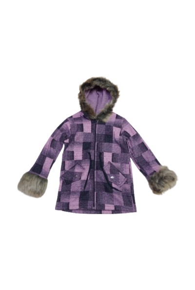 Sellfie Kids Kız Çocuk Dar Kalıp Kapüşonlu Kürklü Hırka