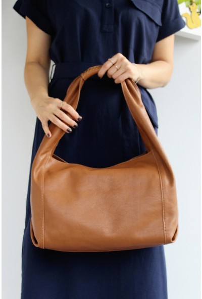 Lydos Bag Roxana Taba Deri Omuz Çantası