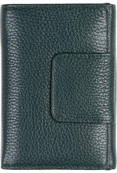 Aka Deri Flöter Yeşil Kadın Cüzdanı (499-21)