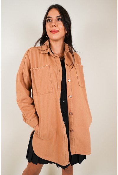 Busenin Butik Oversıze Cepli Kot Ceket