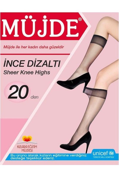 Müjde 12'Li Dizaltı Pantolon Çorabı 20 Denye Müjde 12'Li Dizaltı Pantolon Çorabı 20 Denye