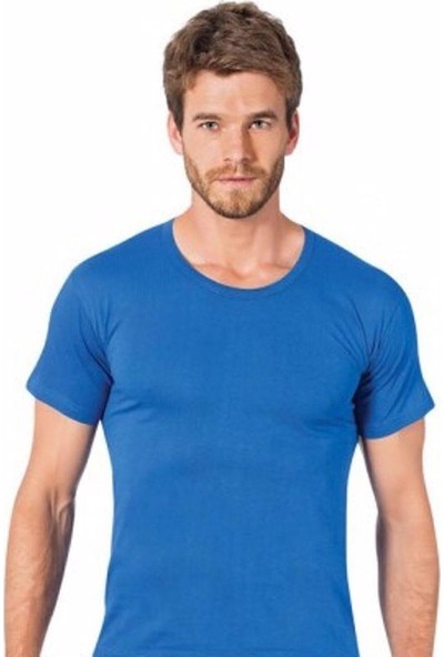 Seher Yıldızı 3'Lü Seher Yıldızı %100 Pamuk Erkek Fanila Kısa Kollu Renkli