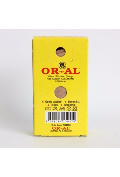 Oral 6 Adet Or-Al 40 Den Mus Dizaltı Çorap