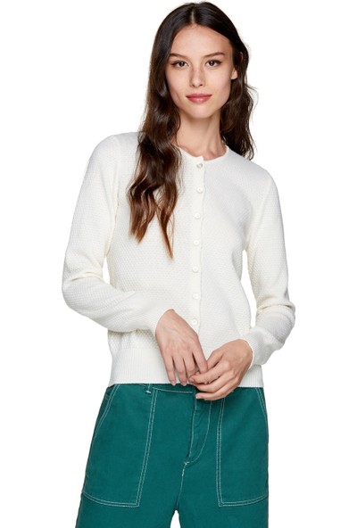 United Colors Of Benetton Kadın Kaşmir Karışımlı Dokulu Hırka