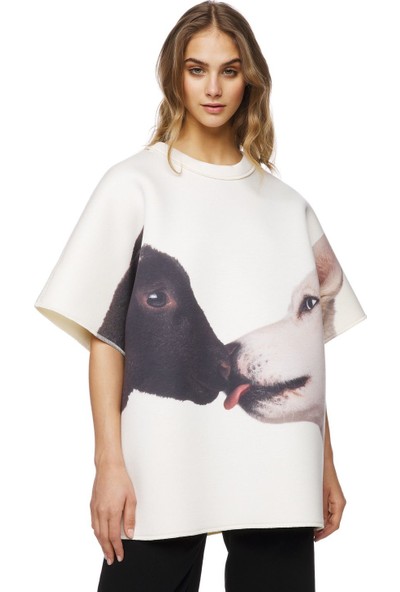 United Colors Of Benetton Fotoğraf Baskılı Unisex Neopren Tshirt