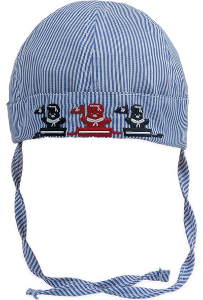 Bay Şapkacı Erkek Bebek Çizgili Bermuda Şapka