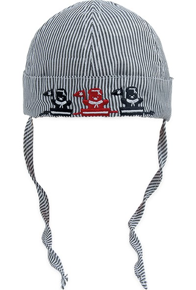 Bay Şapkacı Erkek Bebek Çizgili Bermuda Şapka