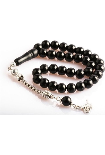 Rd Ekoavm Oltu Taşı Tesbih 8 Mm Küre Kesim Tespih