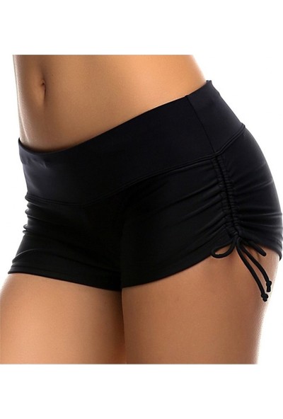 Angelsin Angelsin Şık Siyah Mini Deniz Şortu