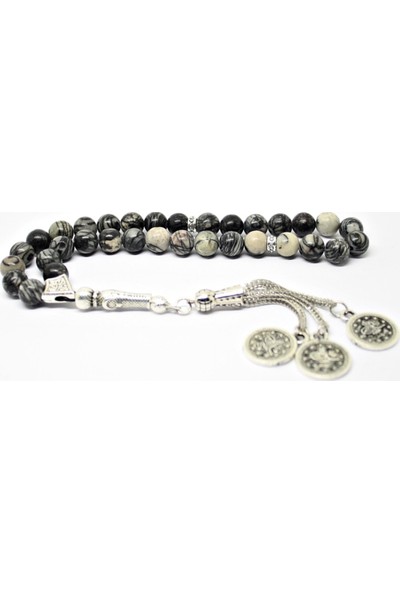 RD Ekoavm Çizgili Jasper Tesbih Doğal Taş Tespih RD Ekoavm Çizgili Jasper Tesbih Doğal Taş Tespih