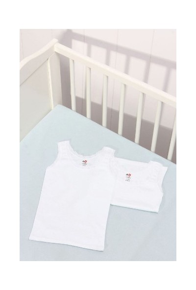 Dagi Kız Çocuk 2'li Kız Çocuk Atlet Beyaz K017Y0040 Dagi Kız Çocuk 2'li Kız Çocuk Atlet Beyaz K017Y0040