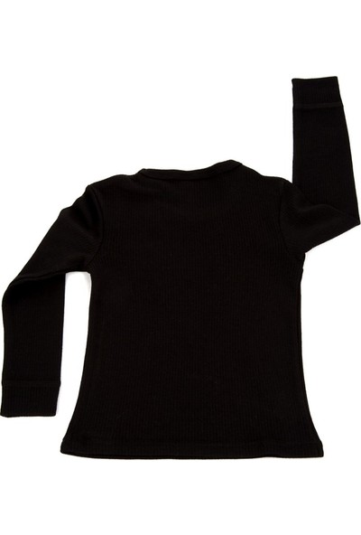 Siyah Uzun Kol Erkek Çocuk Tek Üst Termal İçlik Siyah Uzun Kol Erkek Çocuk Tek Üst Termal İçlik