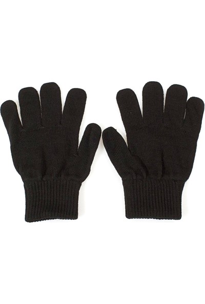 Zupimo Siyah Erkek Eldiveni - Kışlık Yün Eldiven