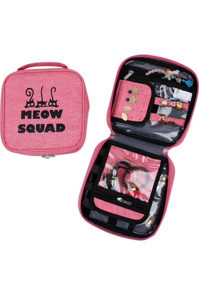 Bakras Kolye Yüzük Küpe Bölmeli Takı Çantası