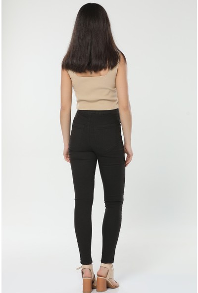 Çiçek Butik Yüksek Bel Dar Paça Kadın Kot Pantolon Çiçek Butik Yüksek Bel Dar Paça Kadın Kot Pantolon