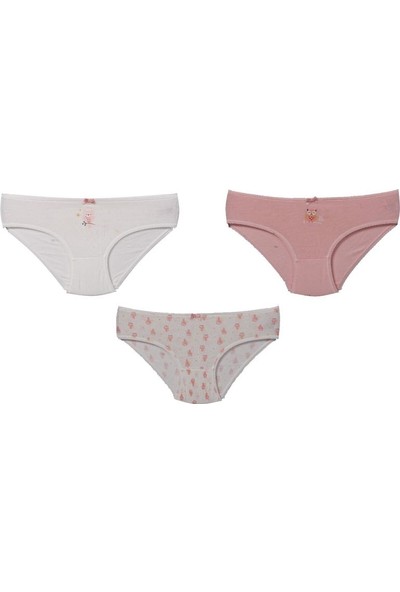 Koza Kız Çocuk Külot Underwear 3lü Paket