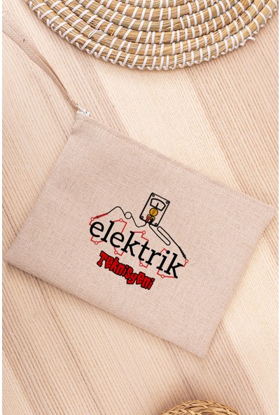 Hediyedukkani Elektrik Teknisyeni Keten Bez El Çantası