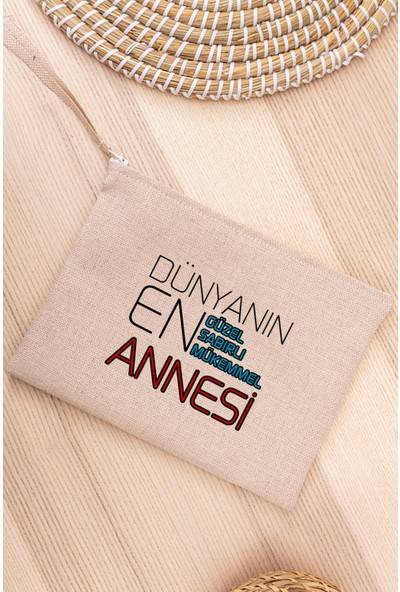 Hediyedukkani Dünyanın En Iyi Annesi Keten Bez El Çantası