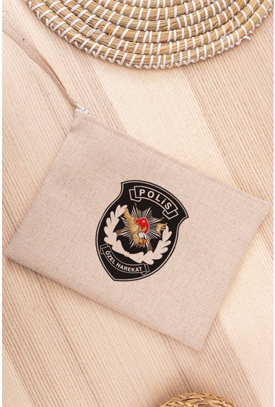 Hediyedukkani Özel Harekat Polisi Keten Bez El Çantası Hediyedukkani Özel Harekat Polisi Keten Bez El Çantası