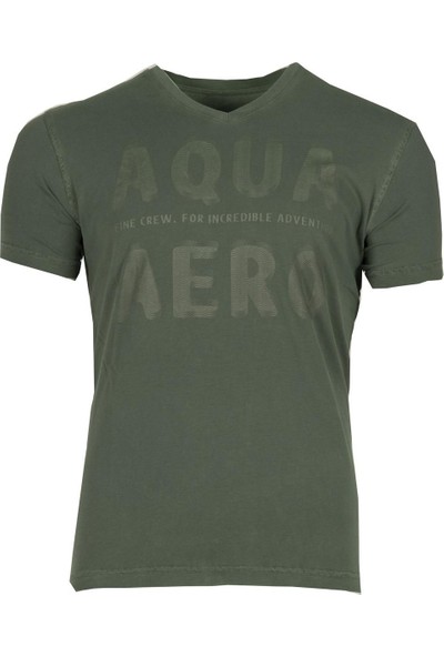 Arma Erkek Baskılı V Yaka Regular Fit T-Shirt